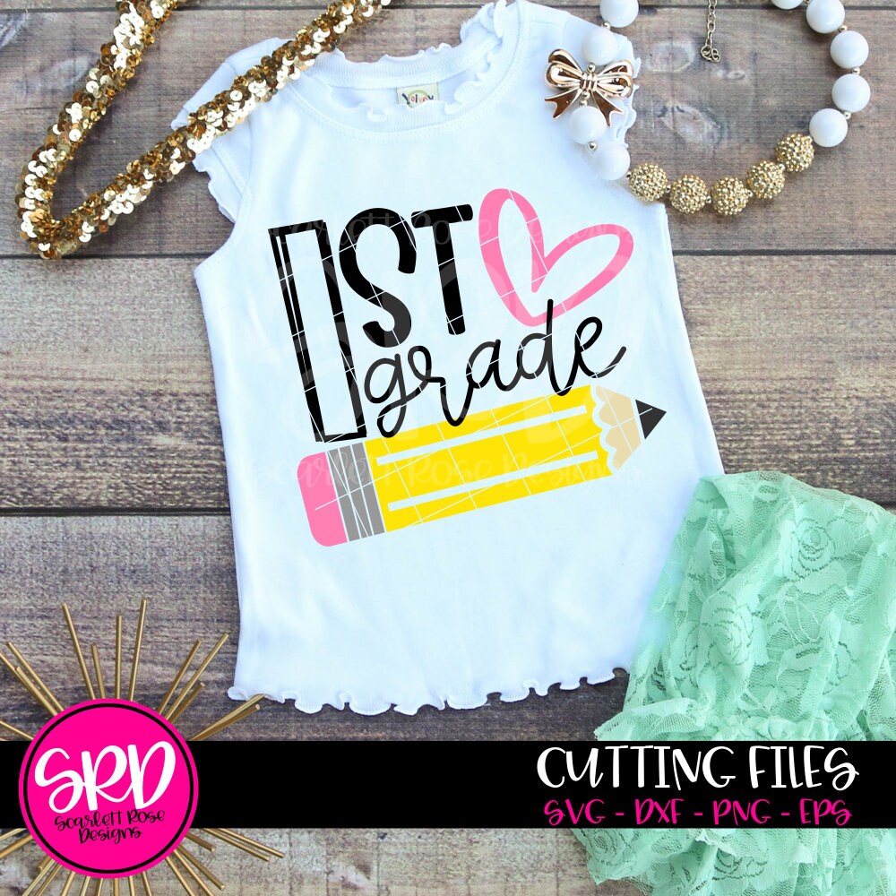 Back to School First Grade Svg Hello 1st Grade SVG 1st | Etsy