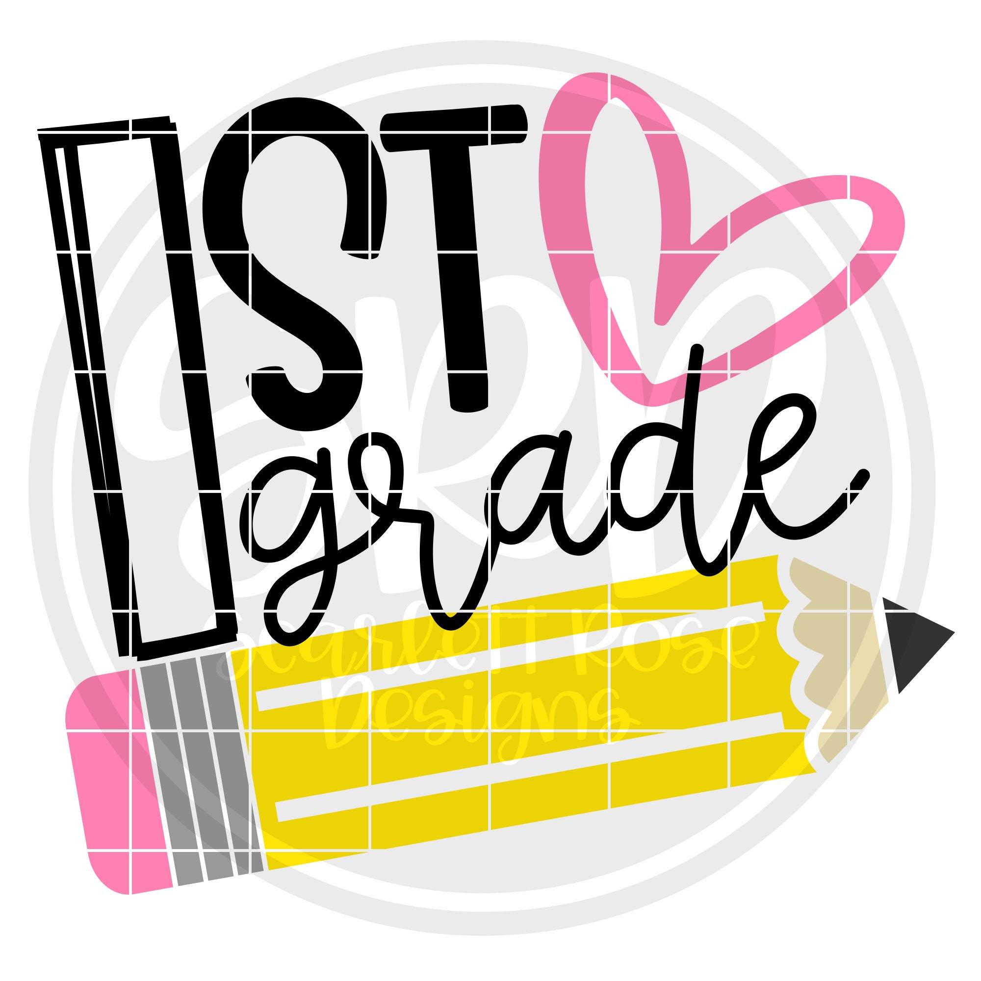 Back to School First Grade Svg Hello 1st Grade SVG School | Etsy