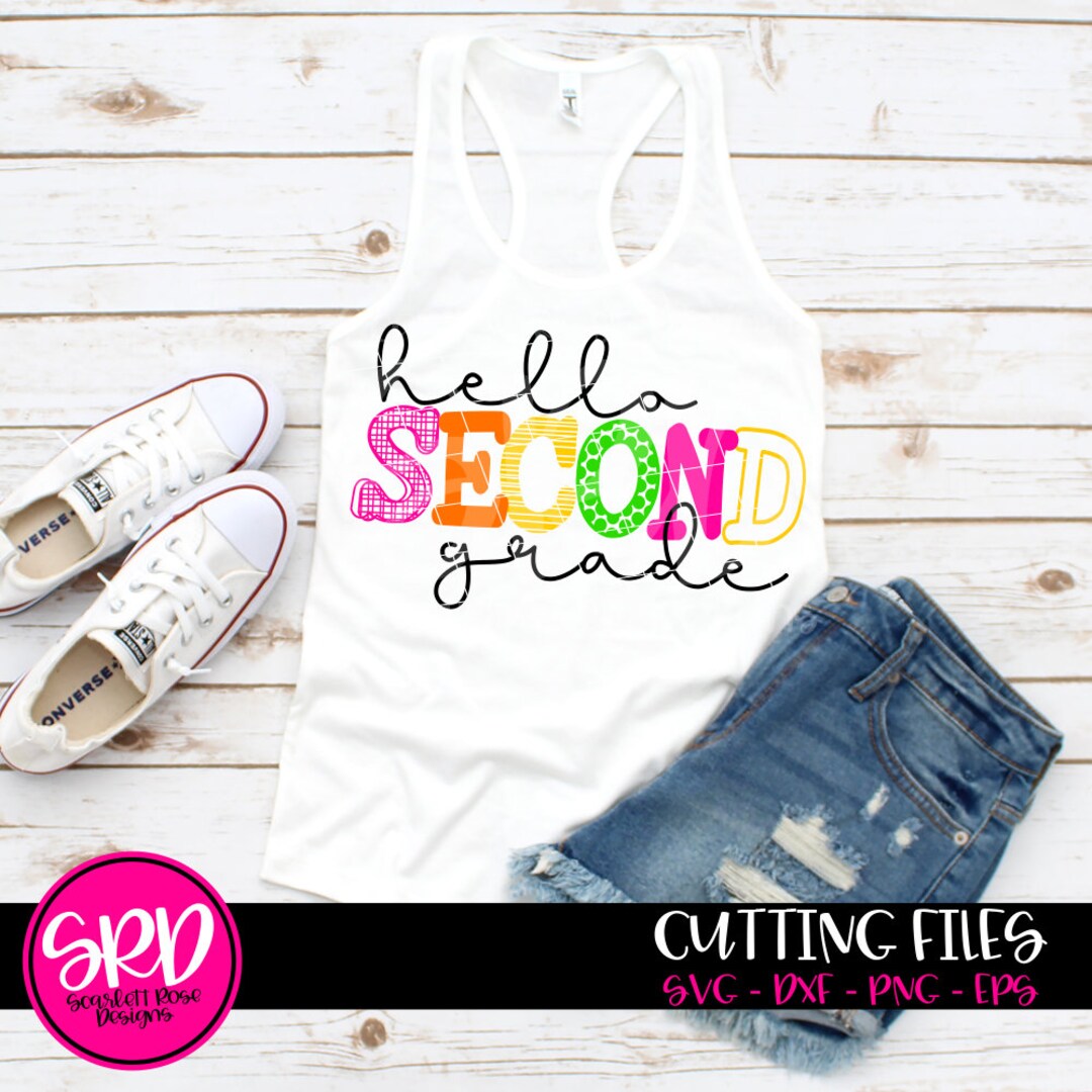 Back to School, Second Grade Svg, Hello 2nd Grade SVG, School Svg ...