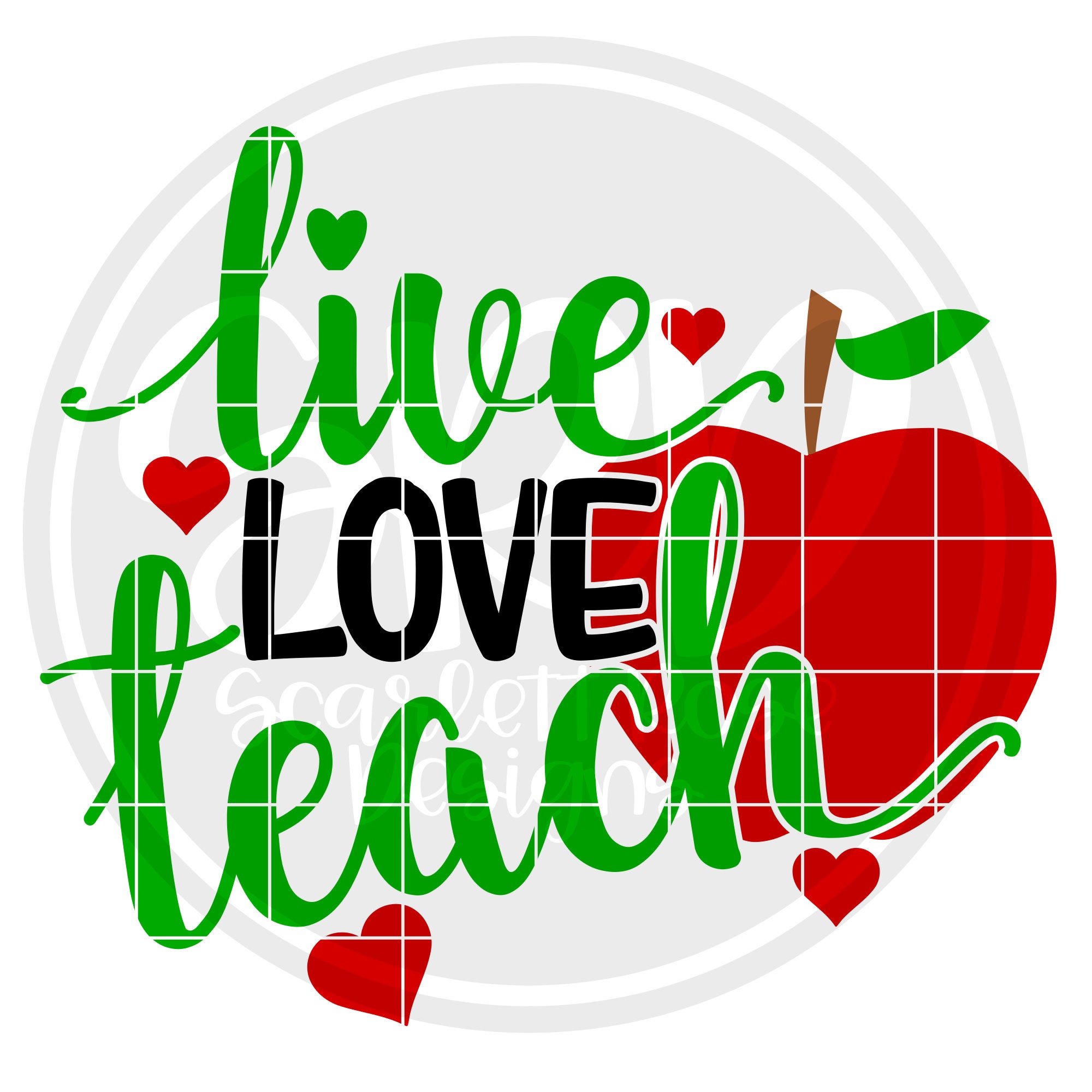 Live Love Teach SVG Teacher Svg Teacher Gift Svg Teacher | Etsy