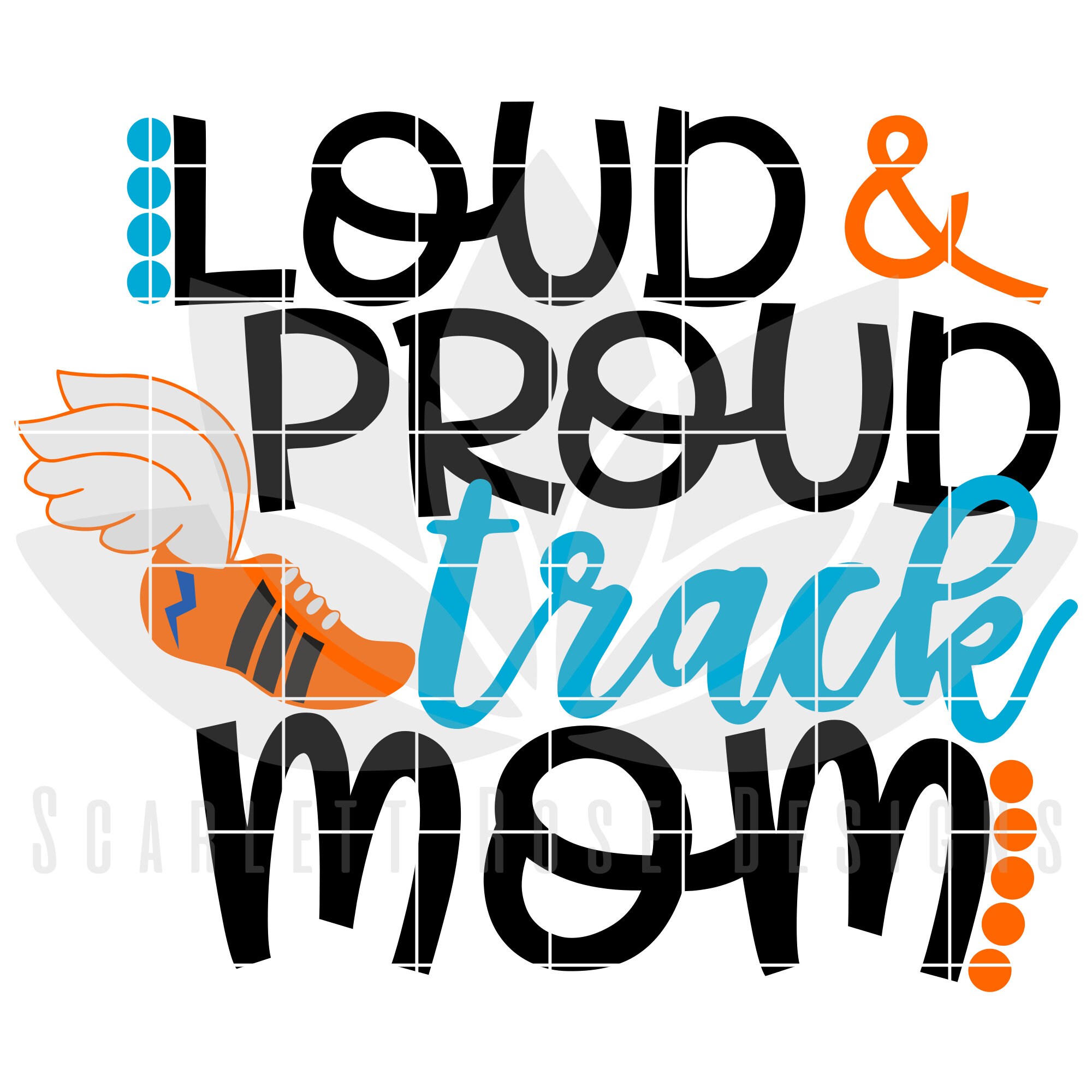 Track Mom SVG, DXF, Loud and Proud, Track Mom Shirt, Track and Field ...