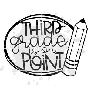 Third Grade SVG, on Point Svg, Back to School, School Cut File, School ...