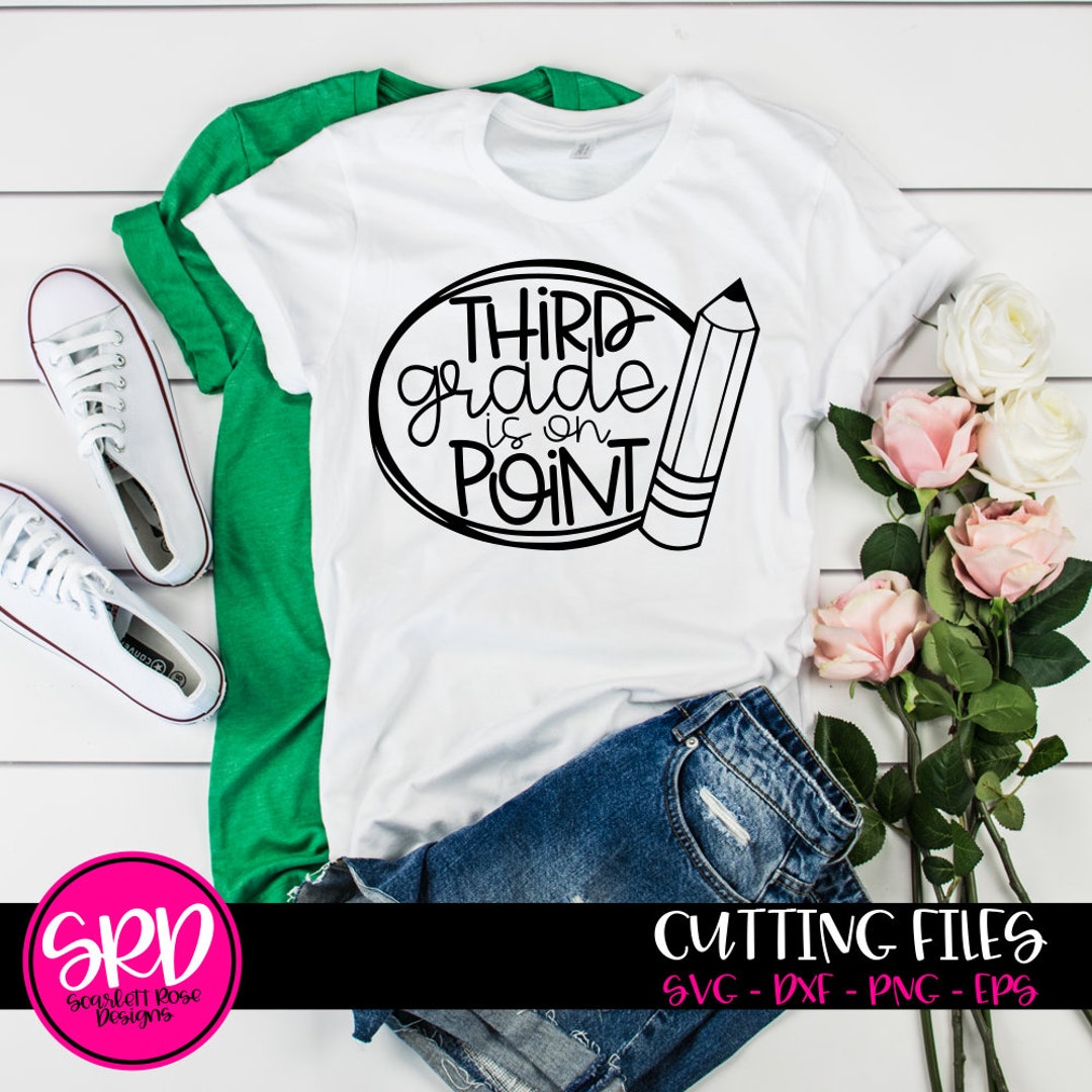 Third Grade SVG, on Point Svg, Back to School, School Cut File, School ...