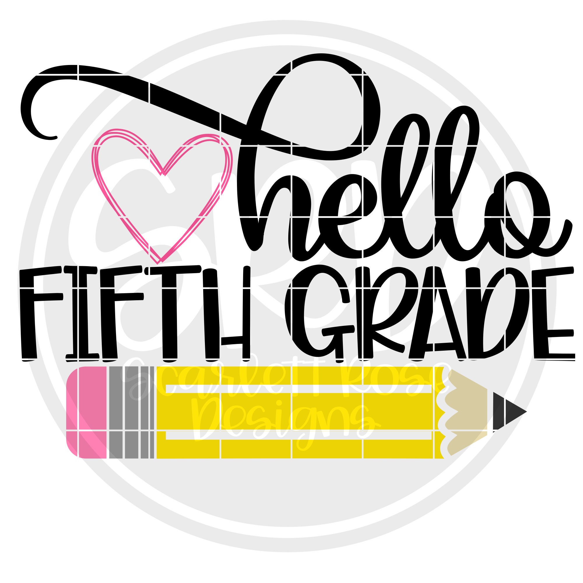 Back to School 5th Grade Svg Hello Fifth Grade School Svg - Etsy