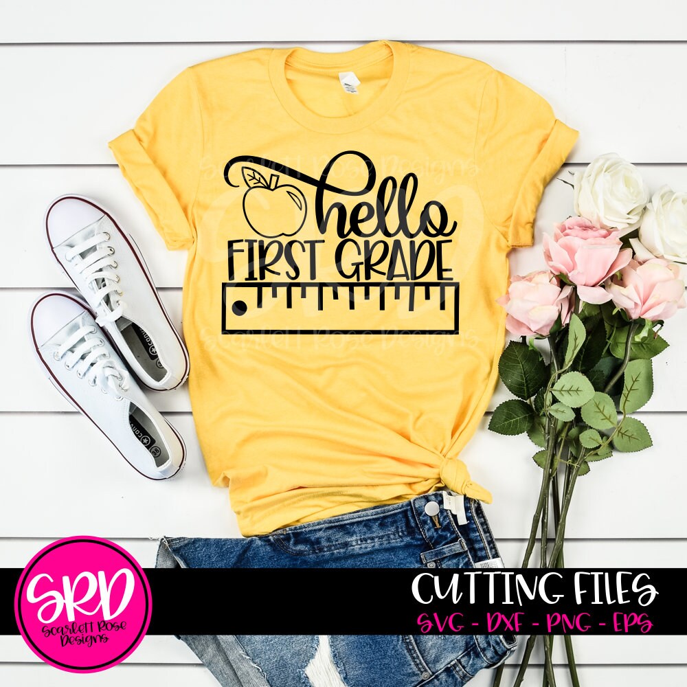 Back to School 1st Grade Svg Hello First Grade School Svg - Etsy