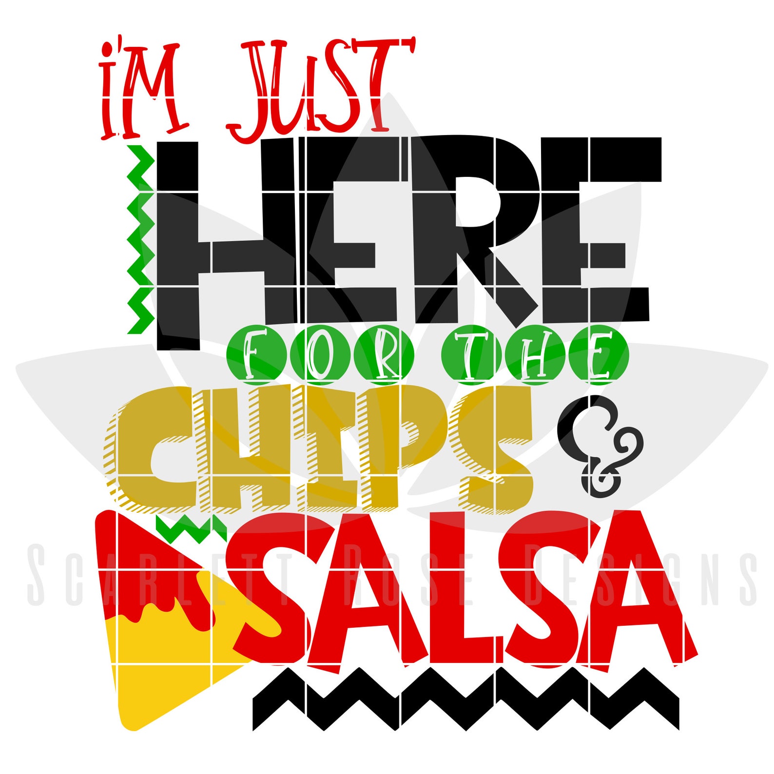 Cinco De Mayo Svg Just Here for Chips and Salsa Svg Svg Cut | Etsy