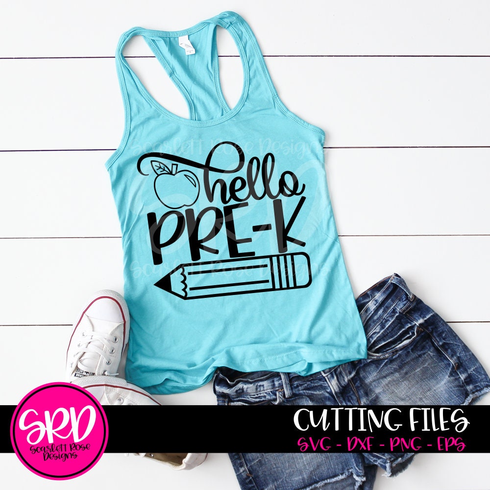Back to school pre Kindergarten svg hello pre K SVG pre | Etsy