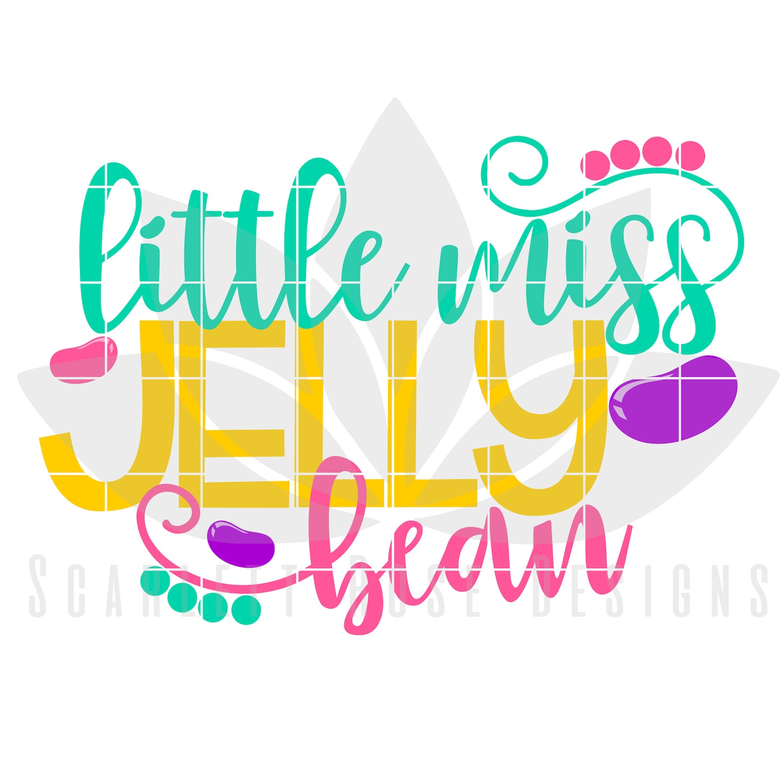 Little Miss Jelly Bean SVG Easter SVG Easter Bunny Girl | Etsy