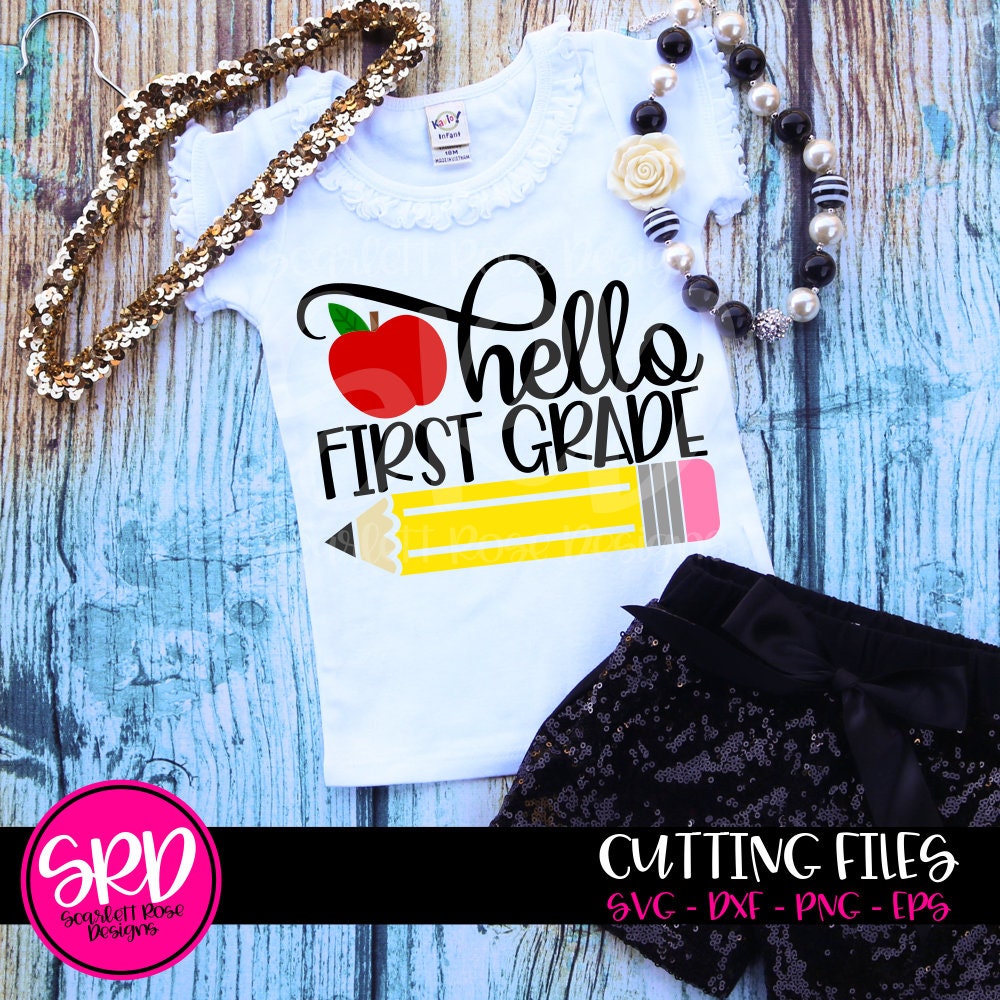 Back to School 1st Grade Svg Hello First Grade School Svg - Etsy