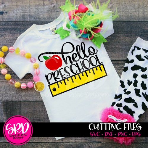 Back to School Preschool Svg Hello Preschoolsvg Preschool | Etsy