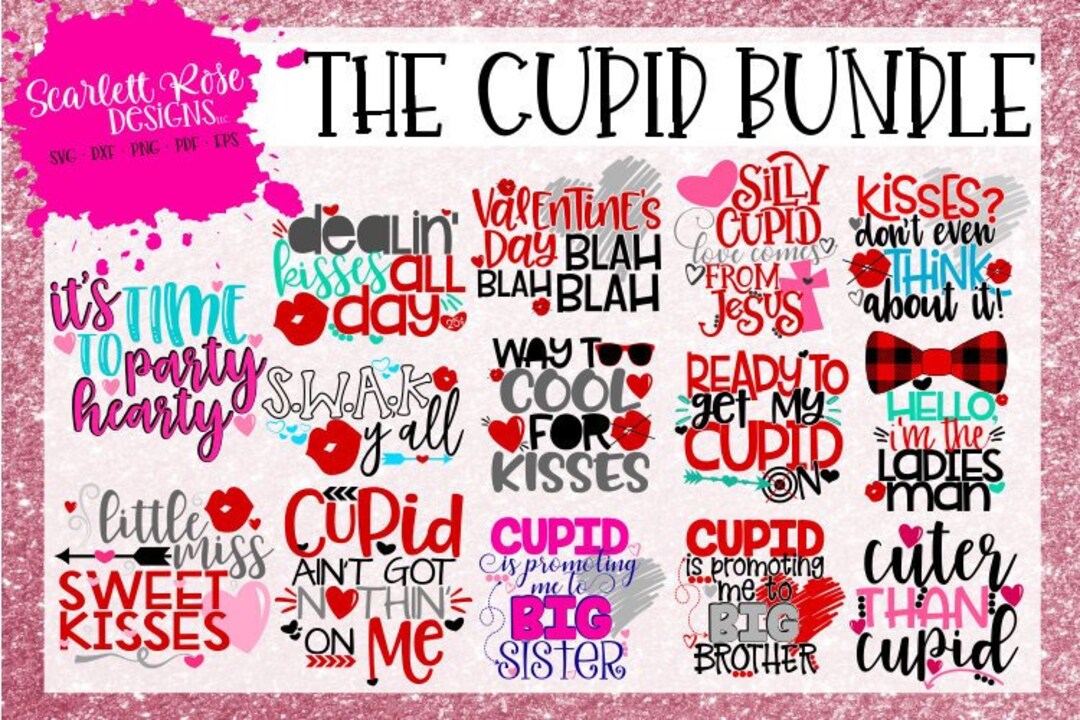 Valentine's Day SVG, Valentine's Day Bundle, Cupid Svg, Silly Cupid ...