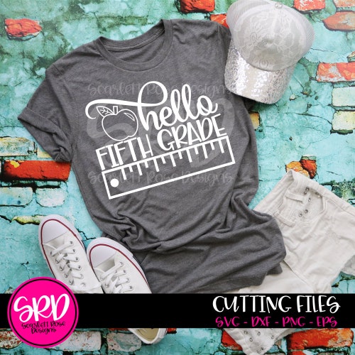 Back to School Hello 5th Grade SVG School Cut File School - Etsy