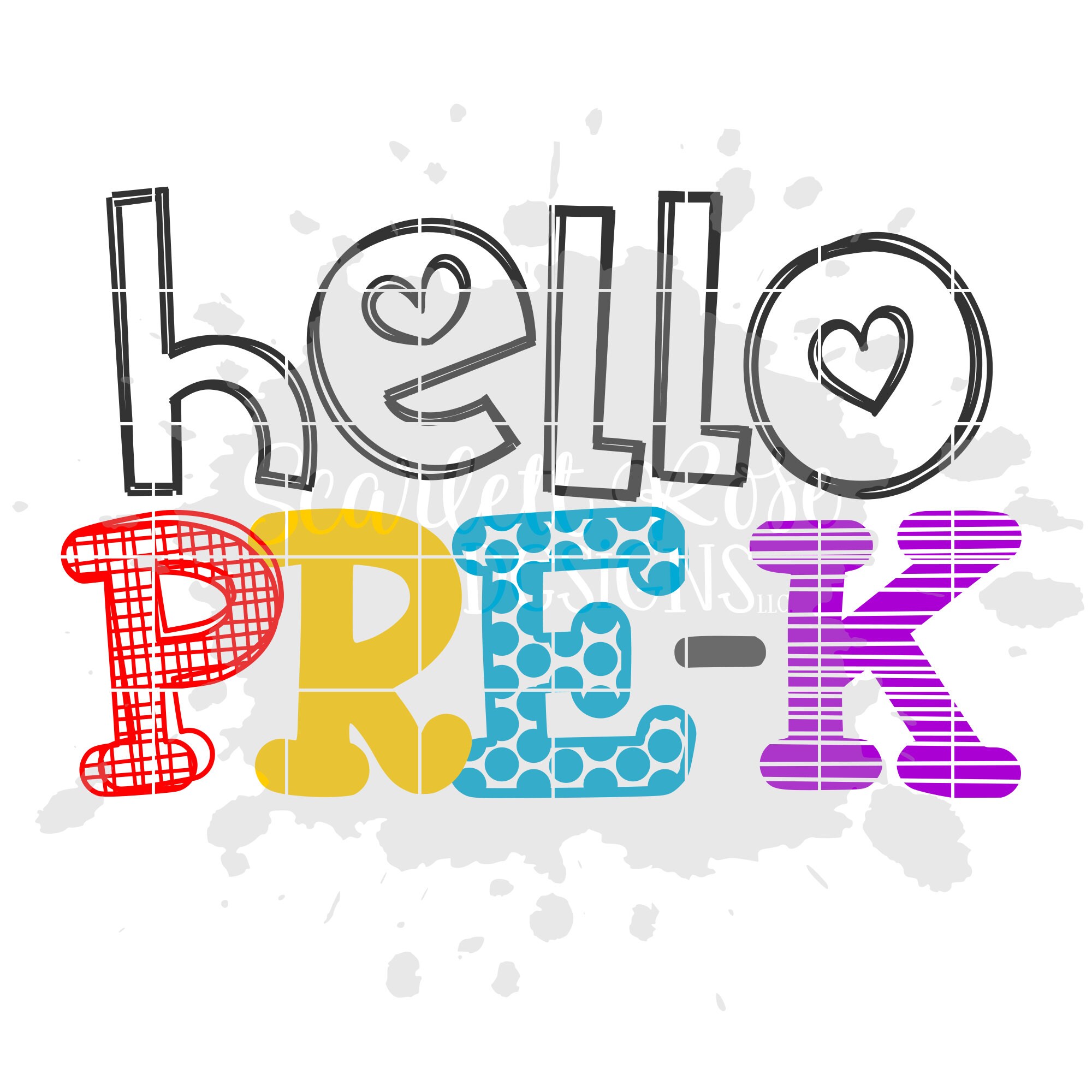 Hello Pre K SVG Back to School School Cut File School | Etsy
