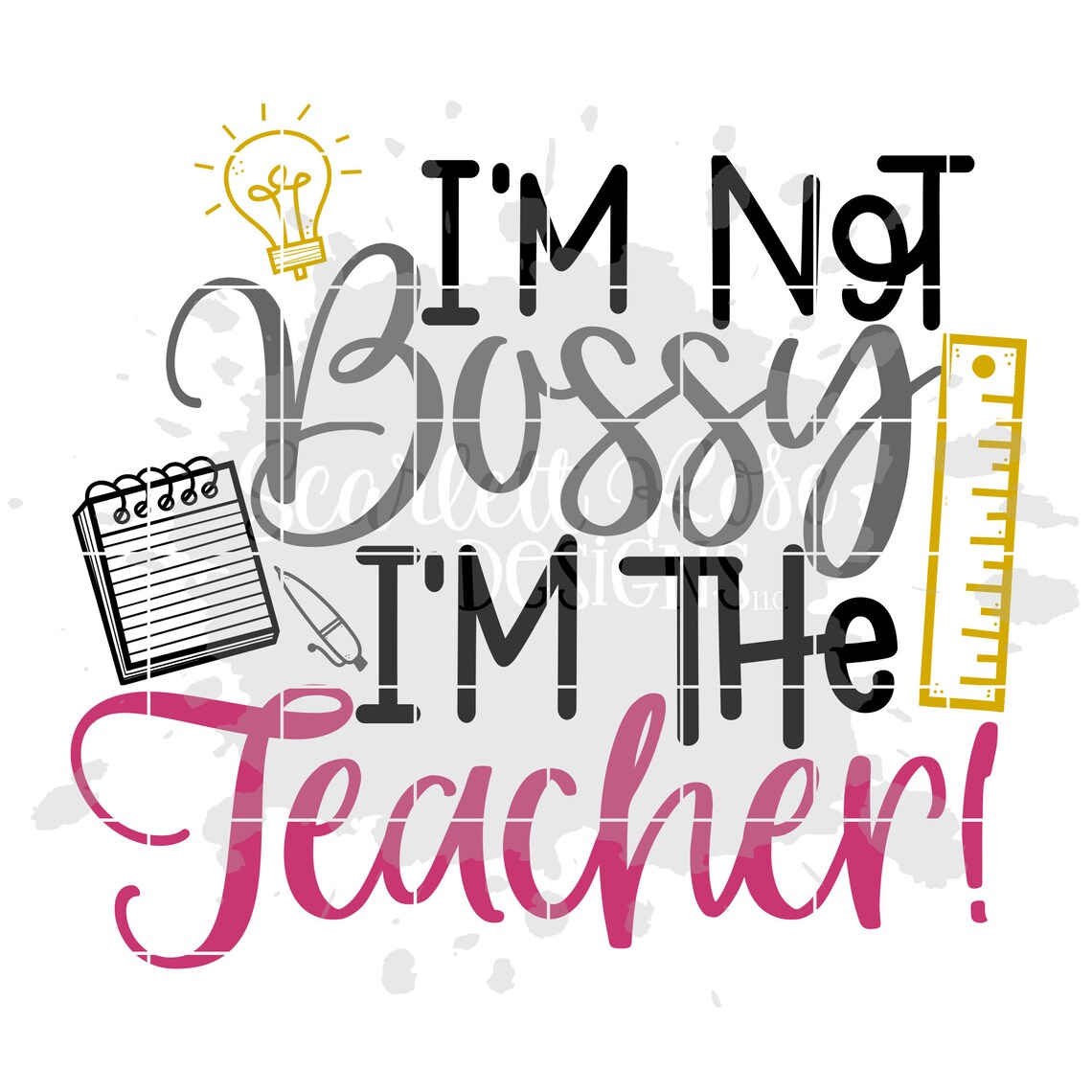 Teacher svg teacher shirt teacher shirt svg Im Not Bossy Im | Etsy
