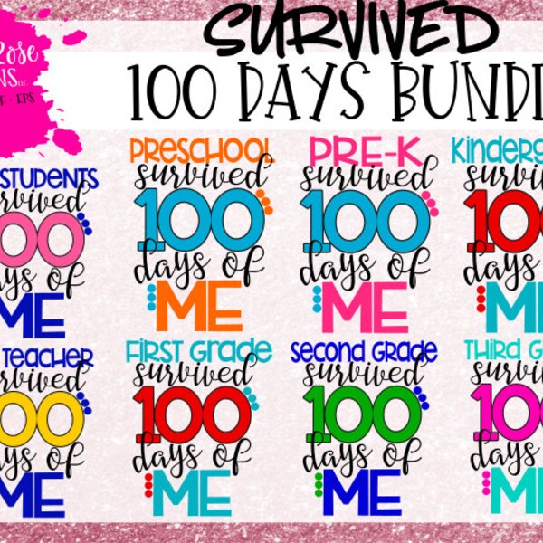 My Students Survived 100 Days of Me Svg - Etsy