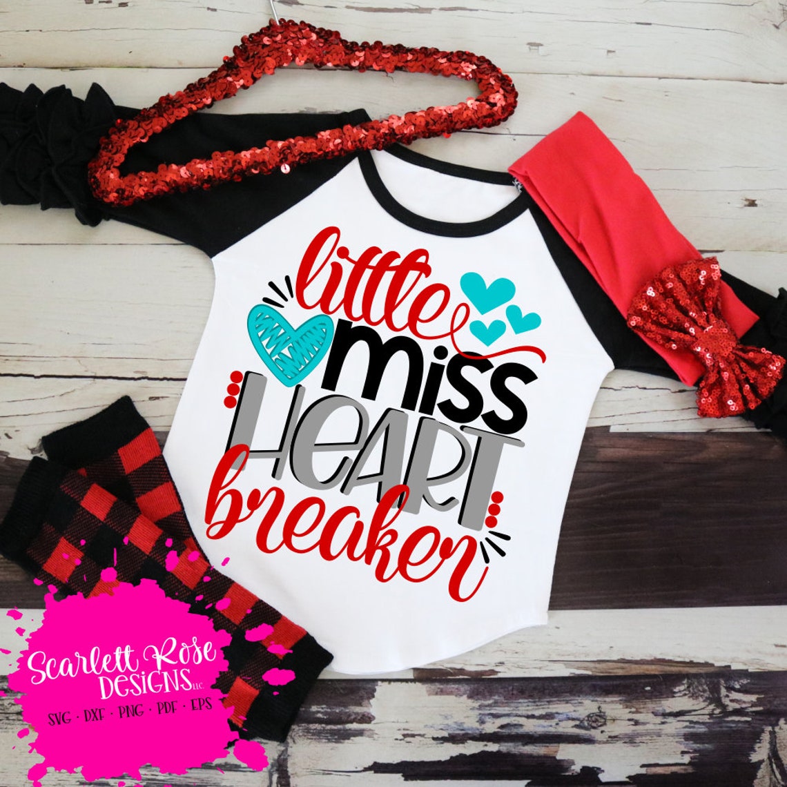 Little Miss Heart Breaker SVG Valentine's Day SVG - Etsy