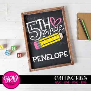 Back to School, Fifth Grade Svg, Hello 5th Grade SVG, 5th Grade Teacher ...