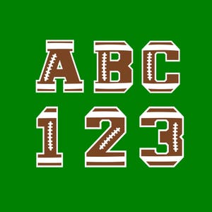 Football Letters and Numbers Sports Ball SVG Cut File for Silhouette ...