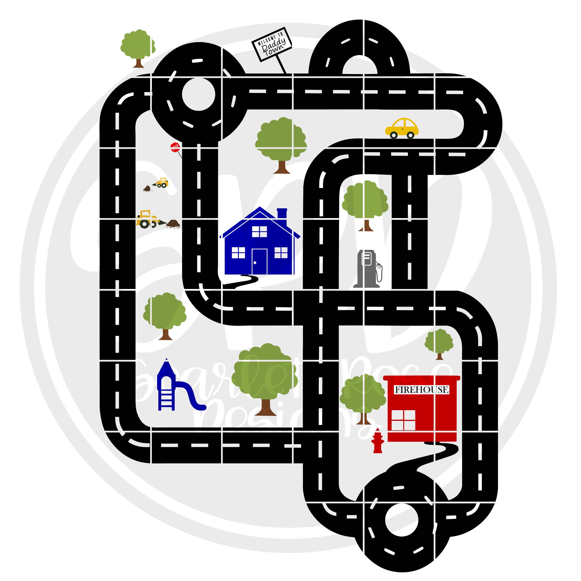 Fathers Day SVG Road Map Shirt SVG Track Svg Cut File - Etsy