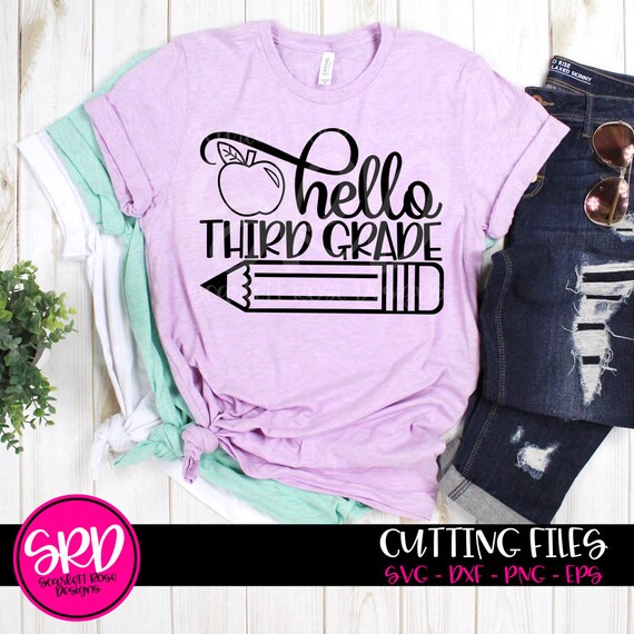 Back to School 3rd Grade Svg Hello Third Grade School Svg | Etsy