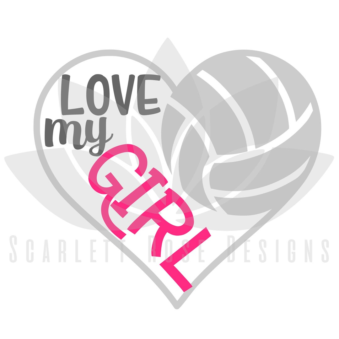 Volleyball Heart SVG, Volleyball Mom, Love My Girl Cut File for ...