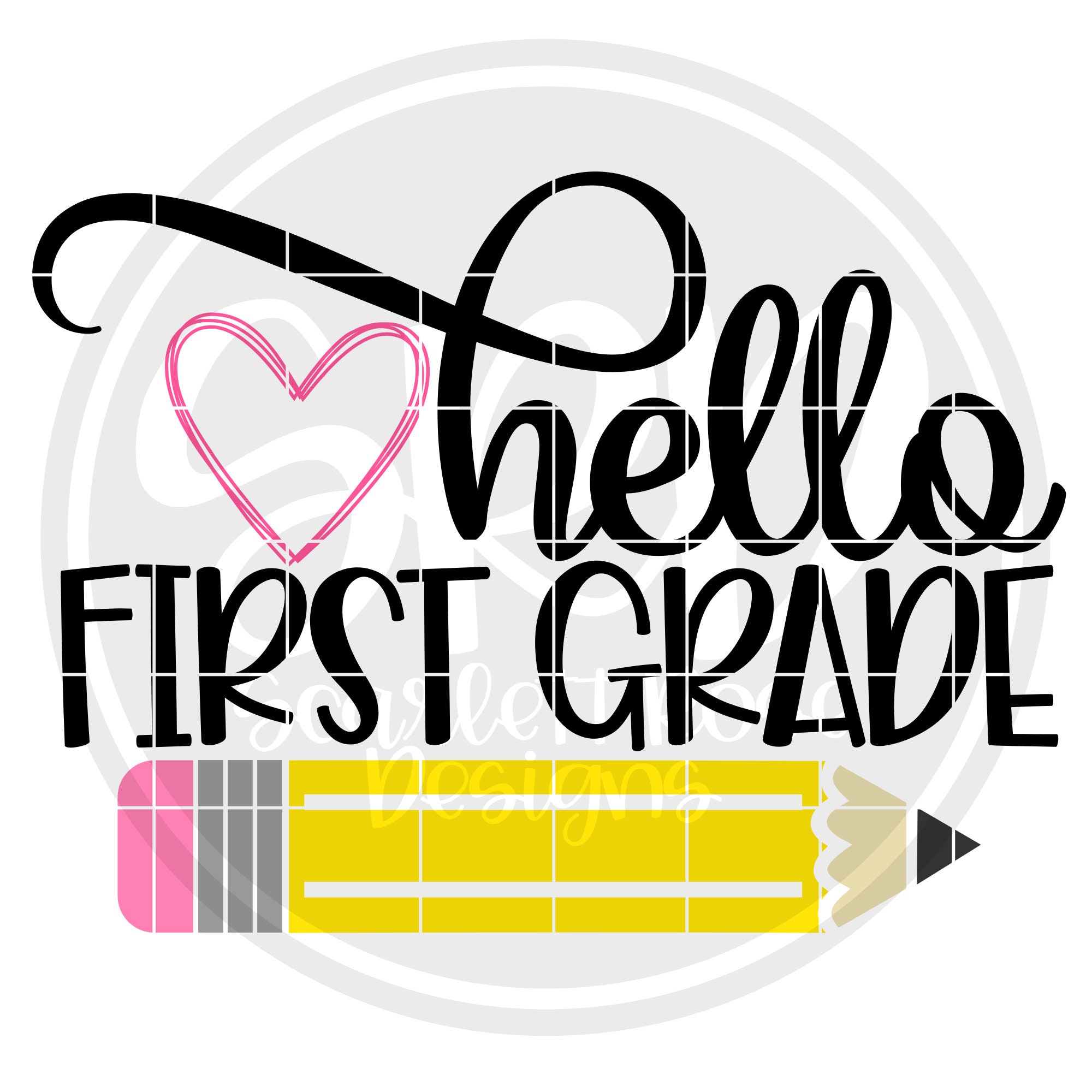 Back to School 1st Grade Svg Hello First Grade School Svg - Etsy
