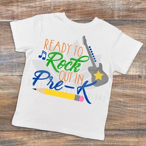 Back to School SVG , Ready to Rock Out in Pre-k Cut File for Silhouette ...