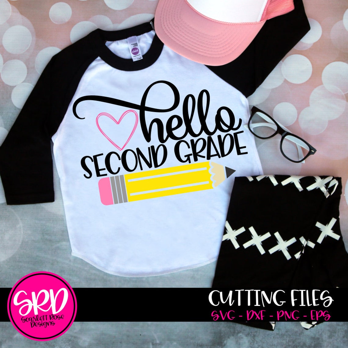 Back to School 2nd Grade Svg Hello Second Grade School Svg - Etsy