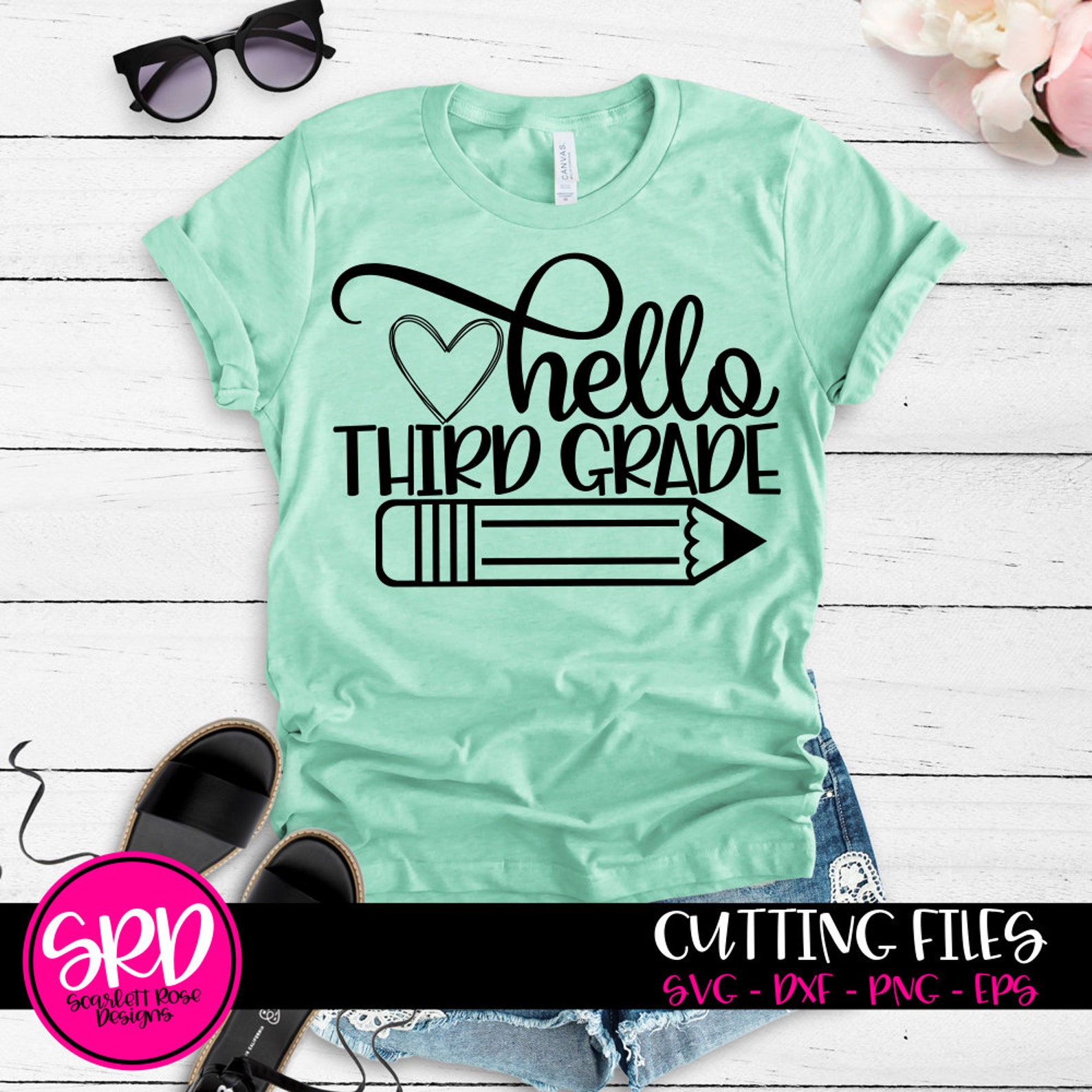 Back to School 3rd Grade Svg Hello Third Grade School Svg - Etsy