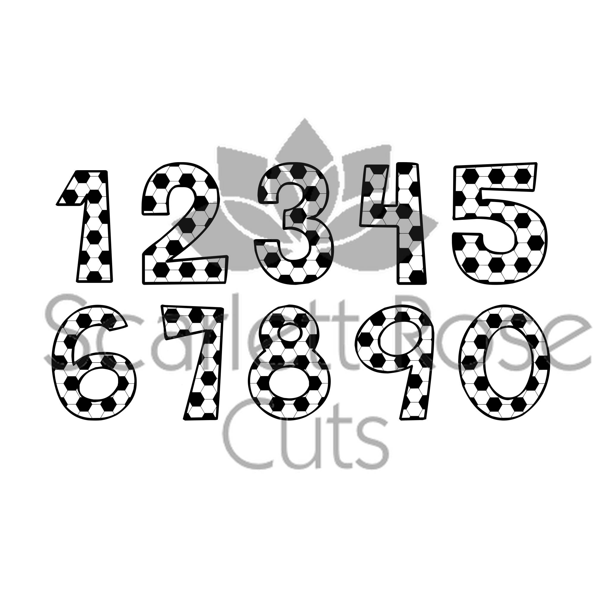 Soccer Font Letters and Numbers Sports Balls Monogram SVG Cut File for ...