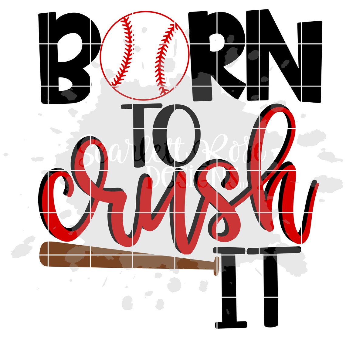 Baseball Svg Born to Crush It SVG SVG Cut File Baseball - Etsy