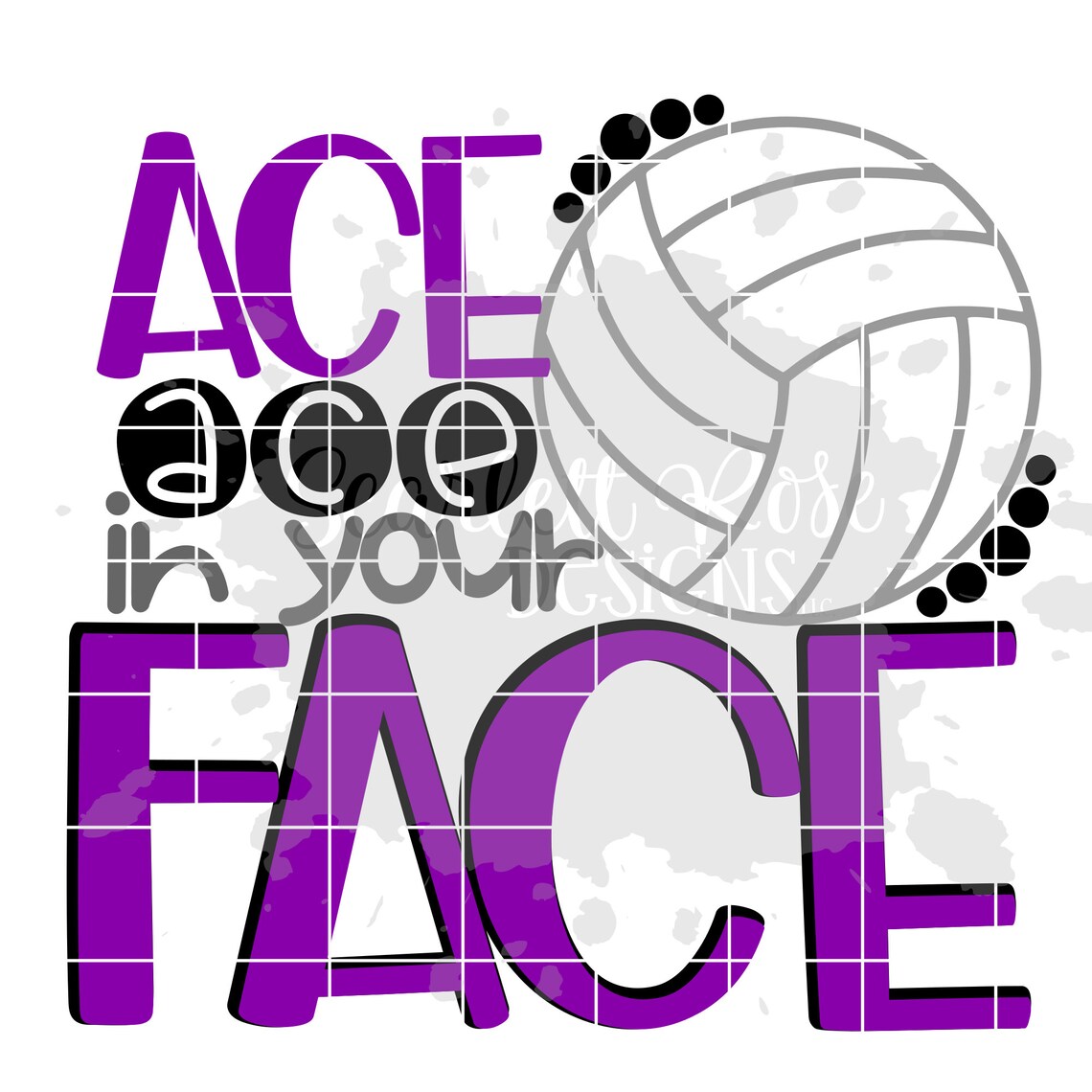 Volleyball SVG Ace Ace in Your Face SVG Svg Cut File - Etsy