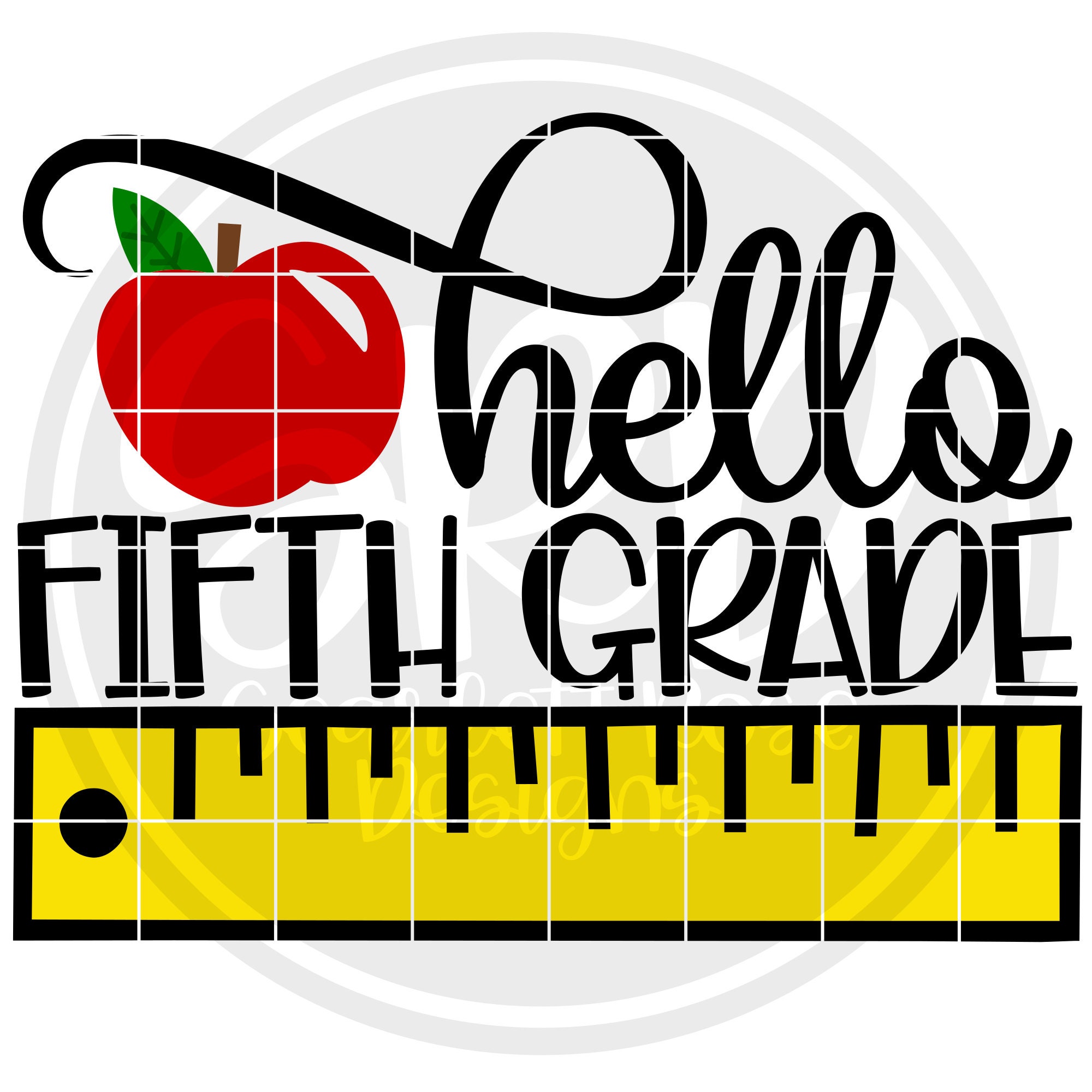 Back to School 5th Grade Svg Hello Fifth Grade School Svg | Etsy
