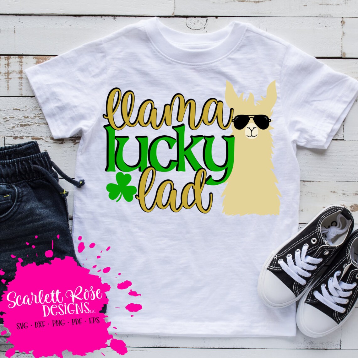 St Patricks Day SVG Llama Lucky Lad Svg Svg Cut File Llama - Etsy