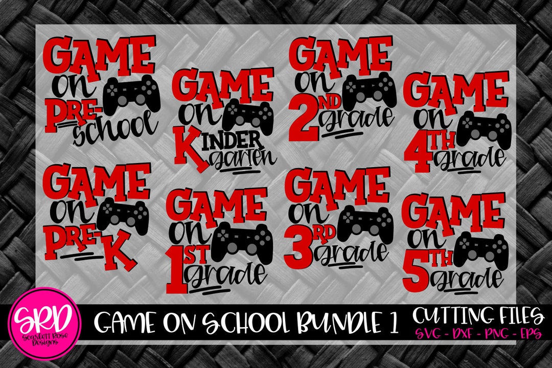 Back to School, SVG Bundle Preschool Pre-k to 5th Grade, Game on SVG ...