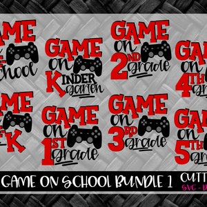 Back to School, SVG Bundle Preschool Pre-k to 5th Grade, Game on SVG ...