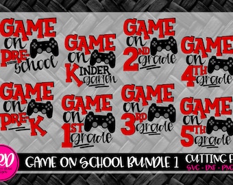 Game on 1st Grade SVG Back to School Cut File Kids' - Etsy
