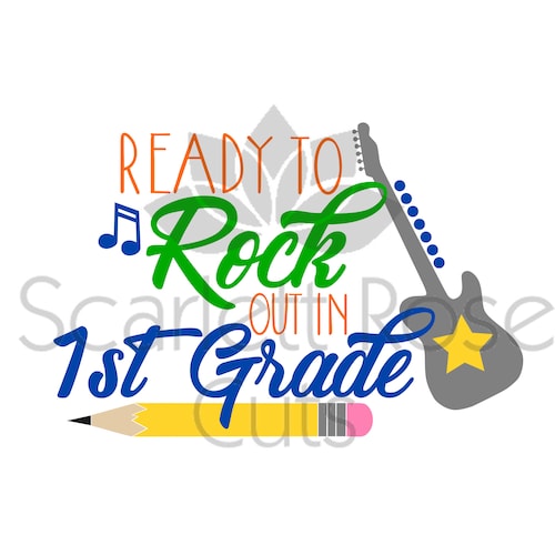 School SVG Ready to Rock 1st Grade School Svg First Grade - Etsy
