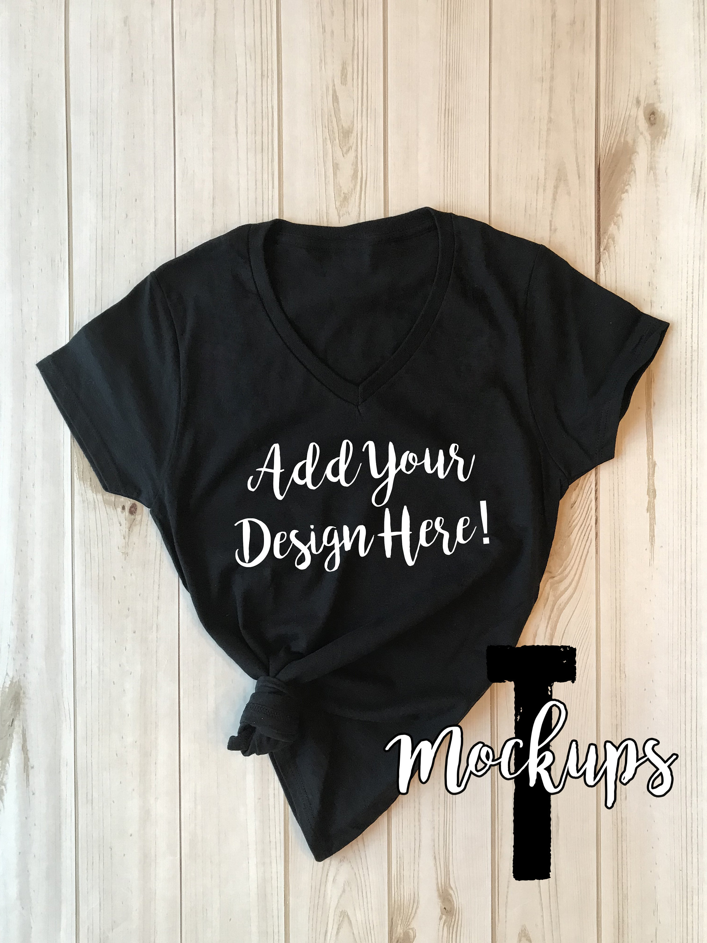 Black V Neck Mockup | Womens V Neck Mockup | Clothing Mock Up - Etsy