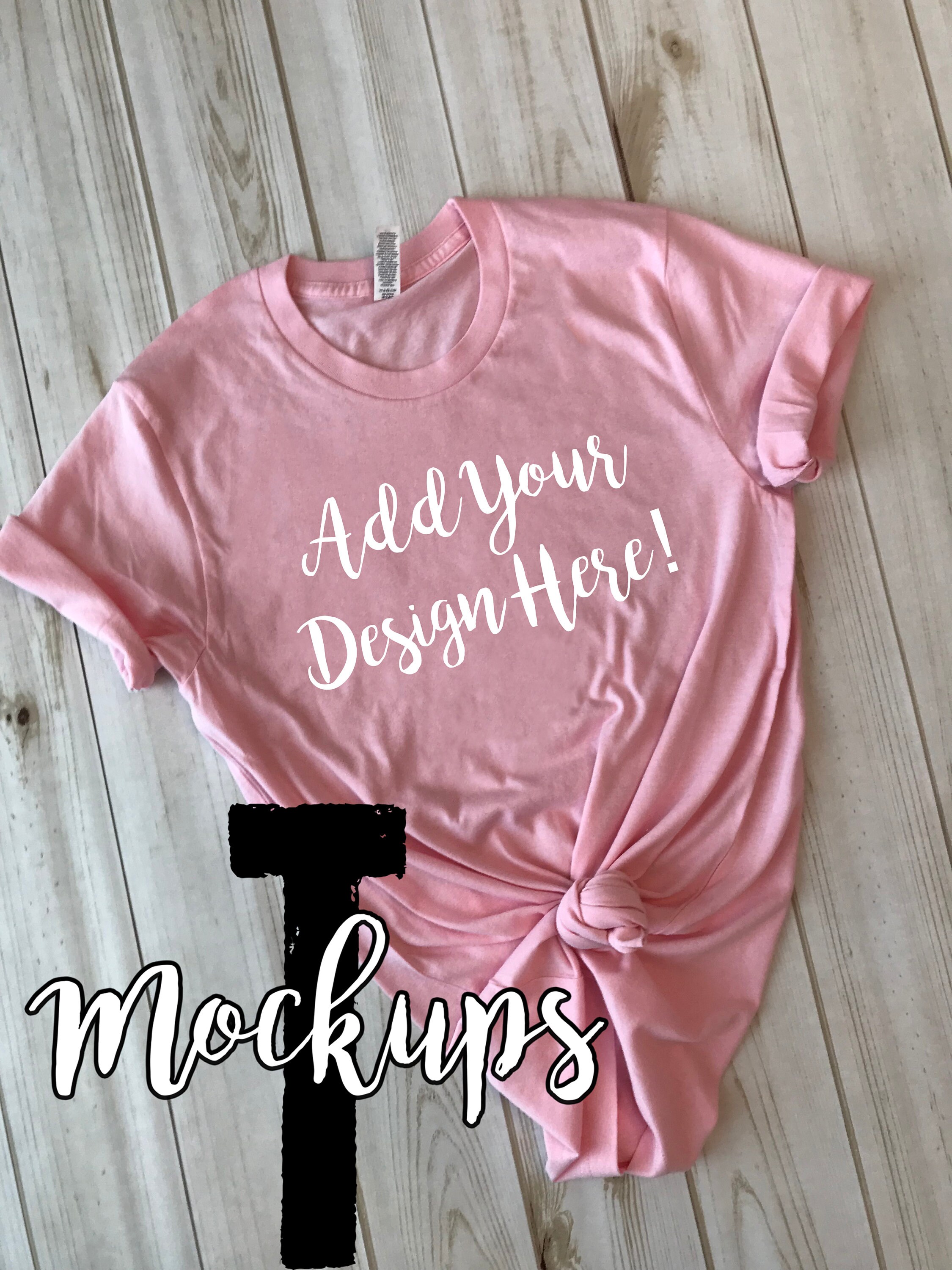 3001C Bella Canvas Pink Shirt Mockup | Shirt Mock-up - Etsy