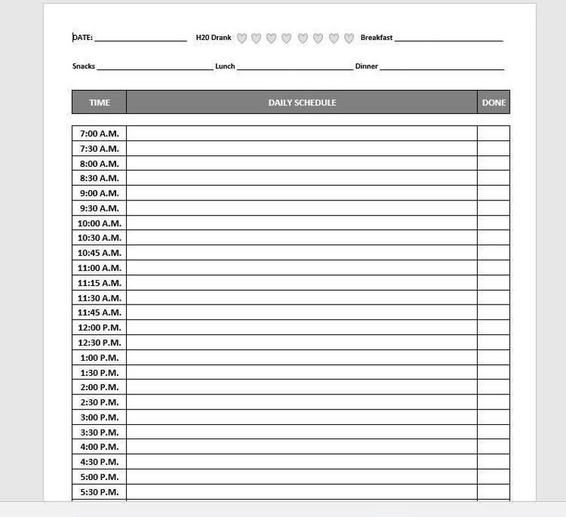 Zone Cleaning / Daily Schedule *pdf* DIGITAL DOWNLOAD PRINTABLE - 14 ...