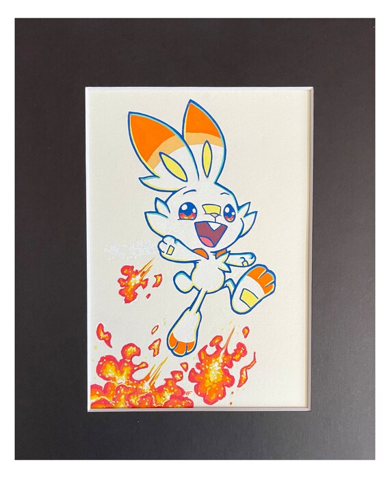 Scorbunny Hand Painted Art MADE TO ORDER - Etsy