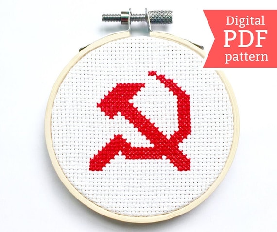 PDF Pattern: Hammer and Sickle Cross Stitch Pattern // | Etsy