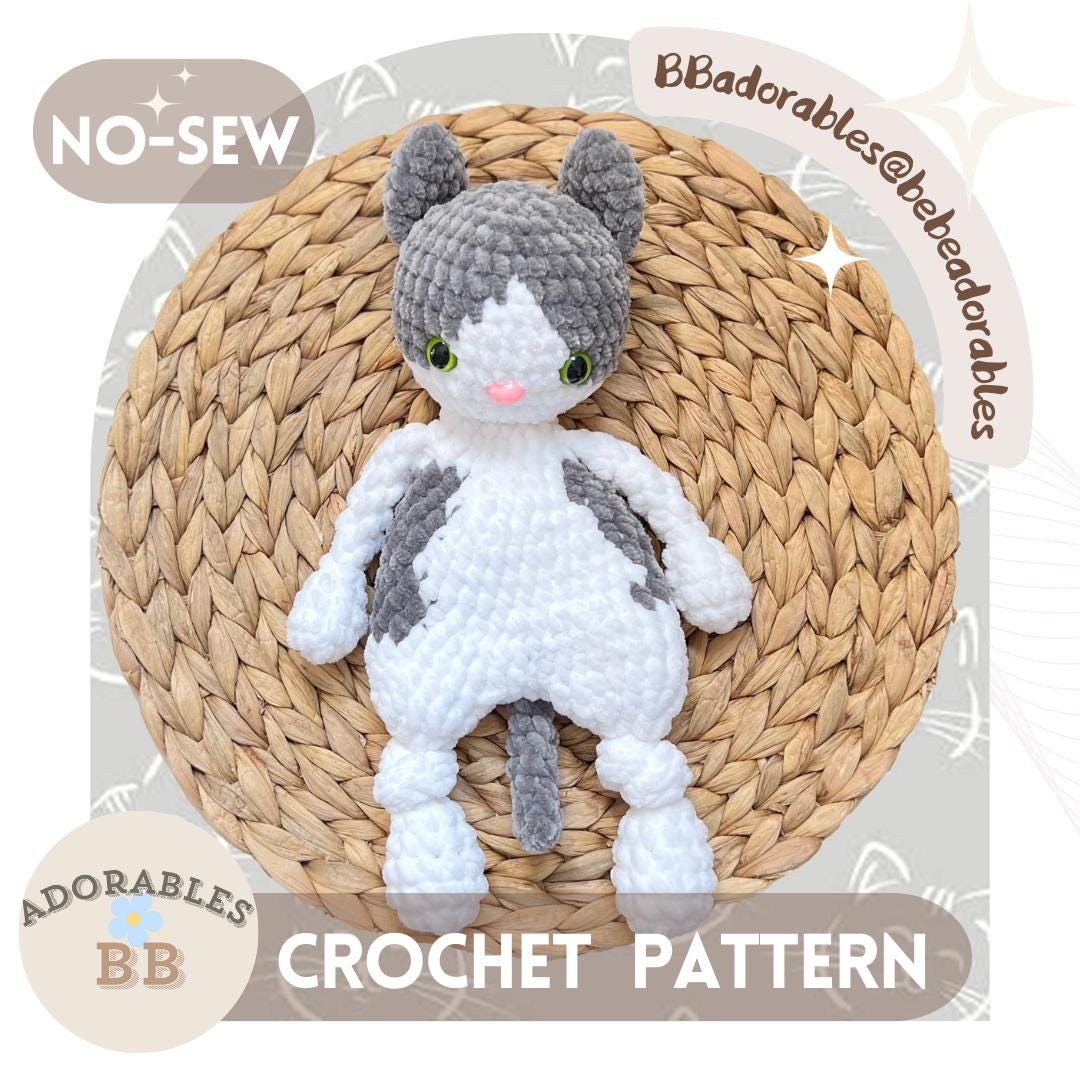 Lola Cat Snuggler Crochet Pattern | No-sew Amigurumi - Etsy
