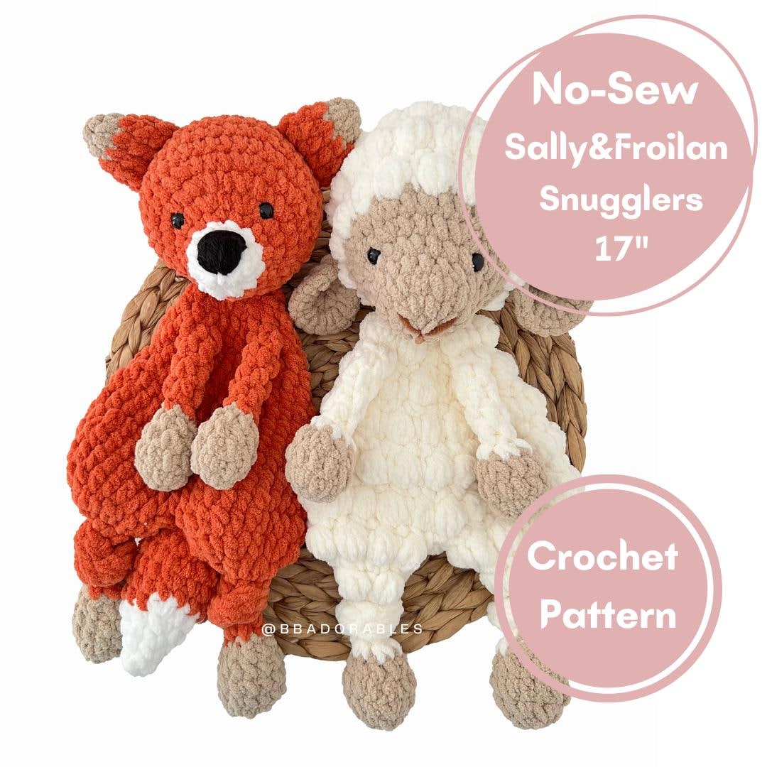 No-sew Sally&froilan Snugglers Bundle Crochet PATTERN || Sheep and Fox ...