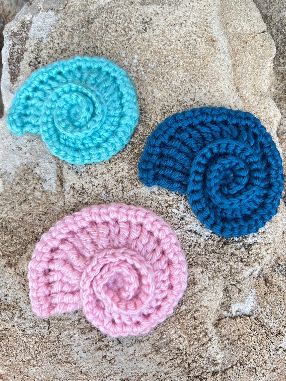 Seashell Applique Crochet Pattern - Sea Shell Appliques - Seashell ...