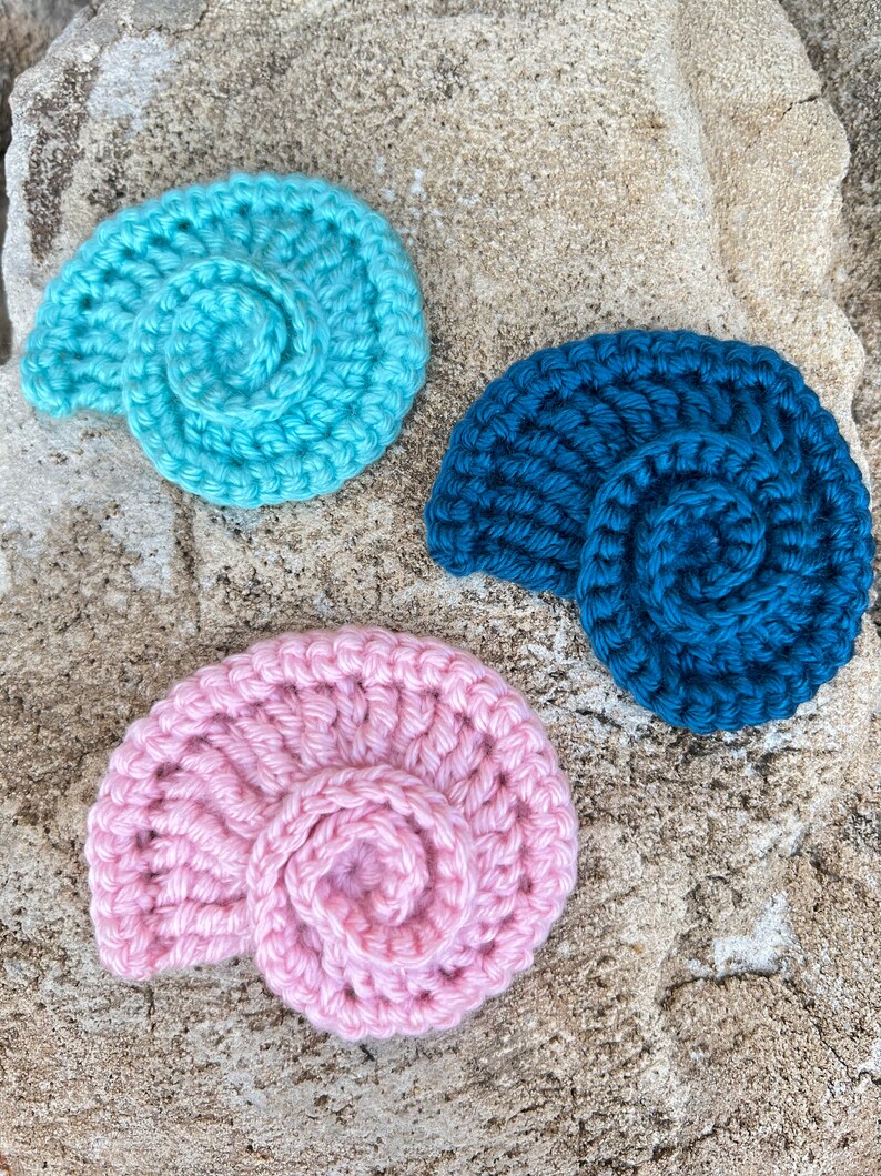 Seashell Applique Crochet Pattern - Sea Shell Appliques - Seashell ...