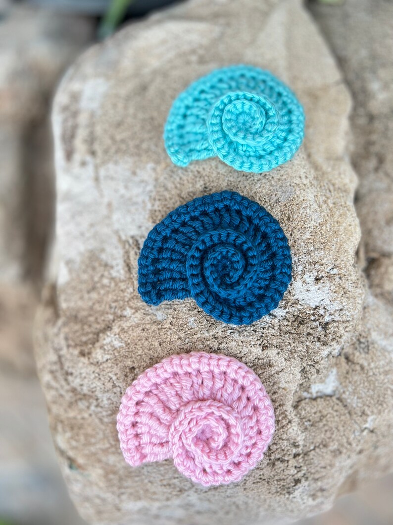 Seashell Applique Crochet Pattern - Sea Shell Appliques - Seashell ...