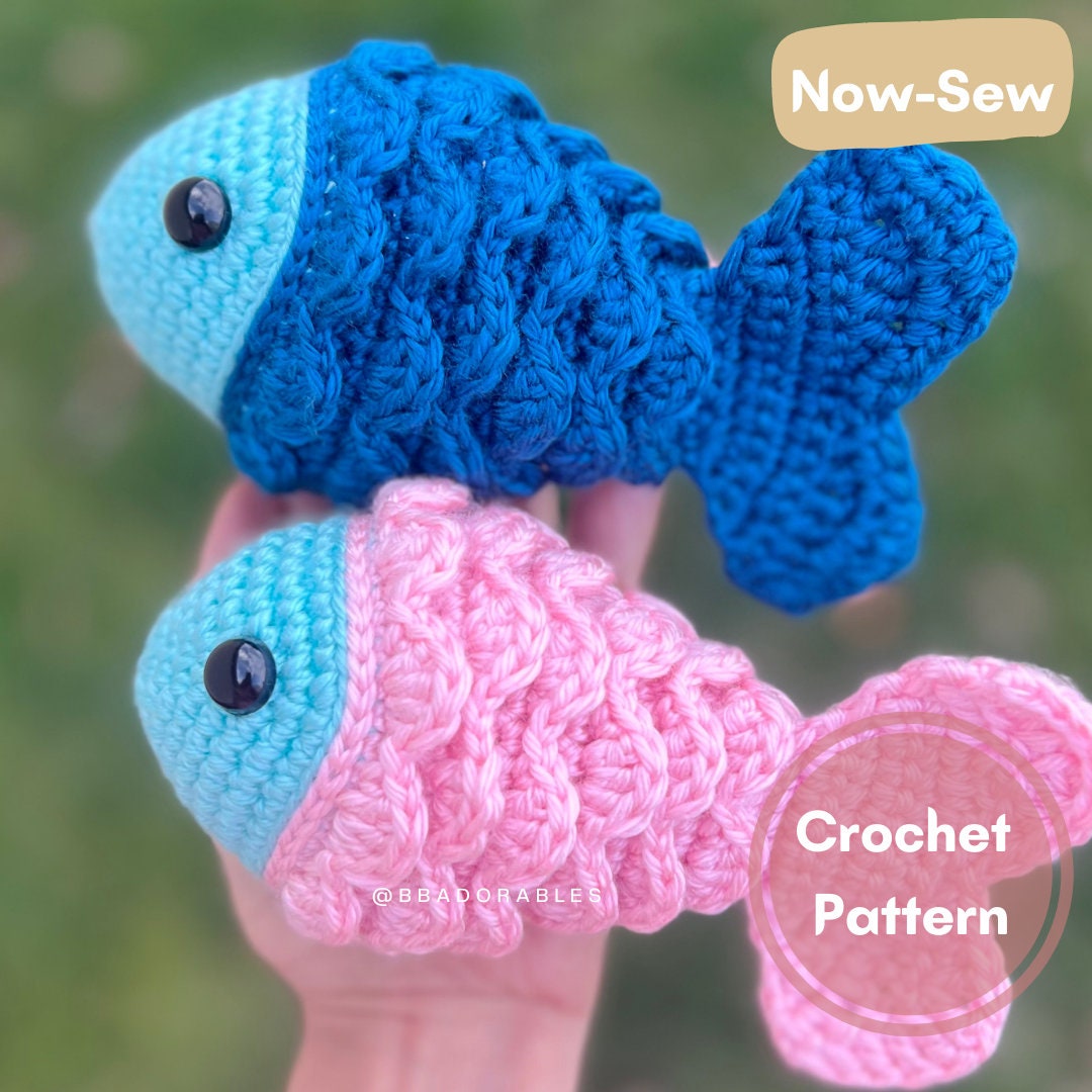 No-sew Fish Crochet Pattern, PDF PATTERN - by Bbadorables - Etsy