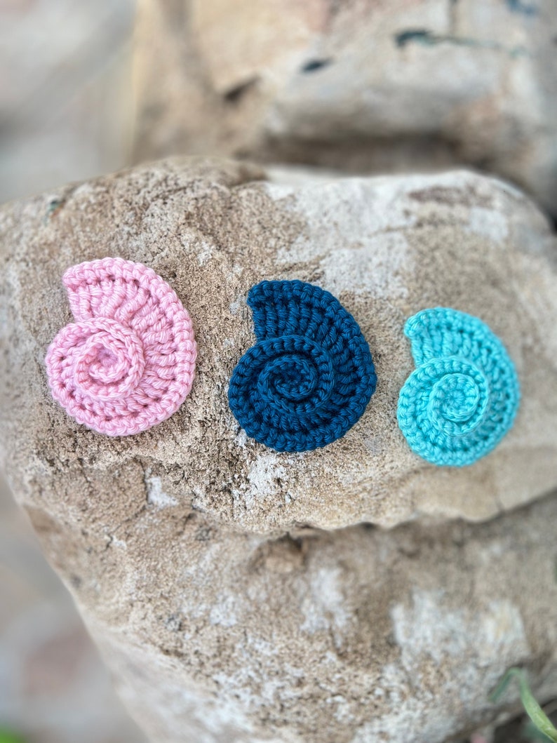 Seashell Applique Crochet Pattern - Sea Shell Appliques - Seashell ...
